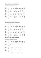 Musik: Arbeitsmaterialien Notenkunde - 4teachers.de